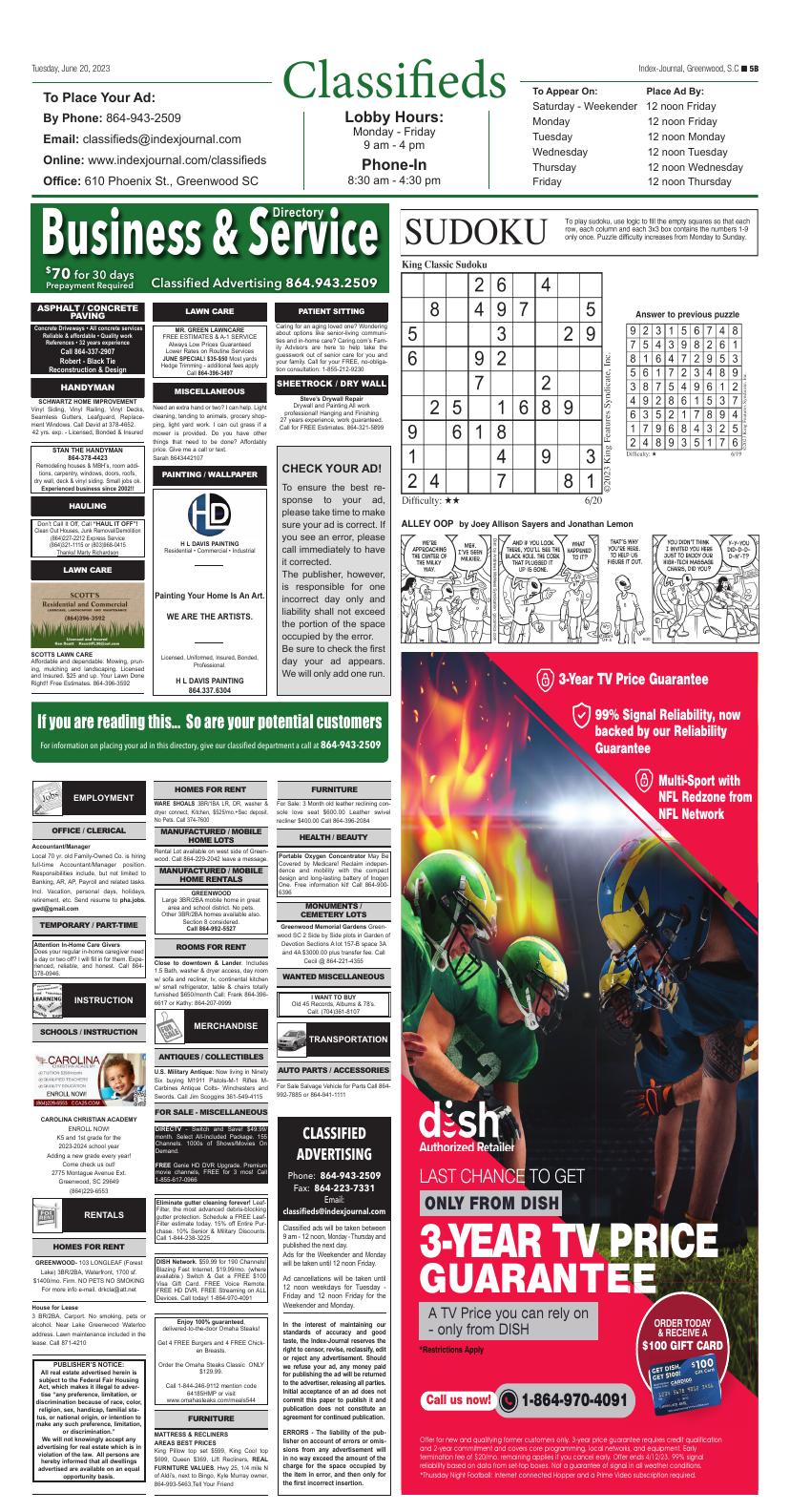 Page B5 | e-Edition | indexjournal.com