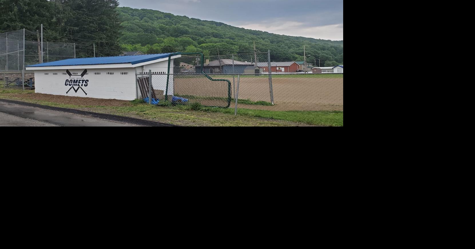 Sherman Street baseball field dugouts repainted by Penns Manor art ...