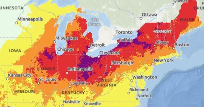 A 'heat dome' is seen over much of the East and Midwest | News ...