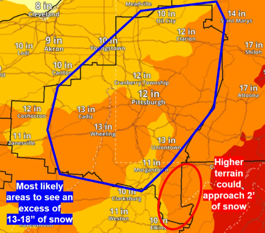 Pittsburgh NWS: A lot of snow is coming, regardless of which scenario ...