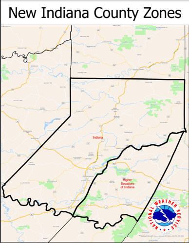 Indiana County split into two weather forecasting zones | News ...
