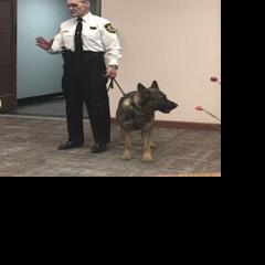 Indiana County Sheriff Robert Fyock, K-9 Kort visit church club for ...