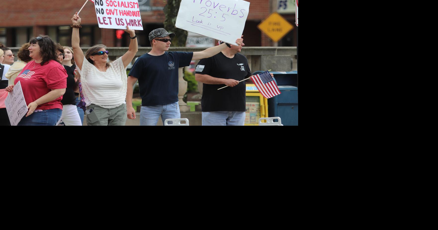 Dozens rally locally, urging Gov. Wolf to reopen county | News ...