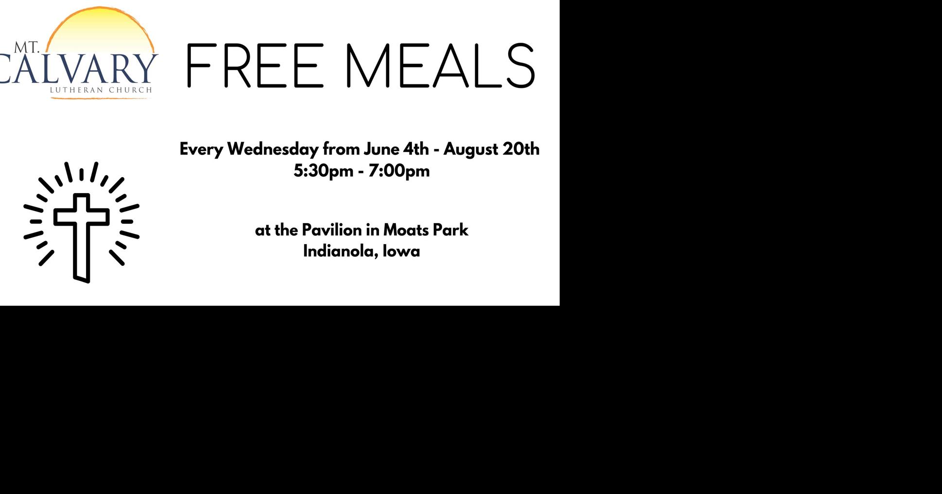 Free meals offered at Moats Park | News | indianola-ia.com