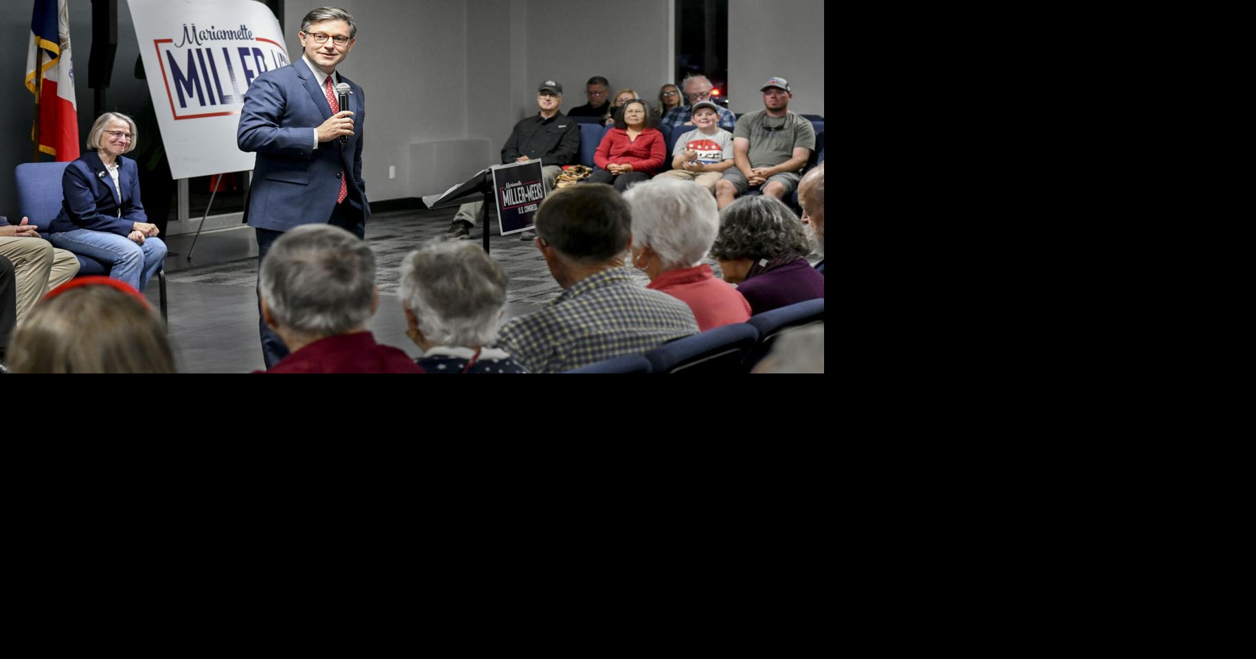 Speaker Mike Johnson joins Iowa U.S. Reps. Miller-Meeks, Nunn in ...