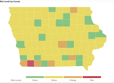 FRIDAY UPDATE: Warren County moves to yellow on Harvard risk map ...