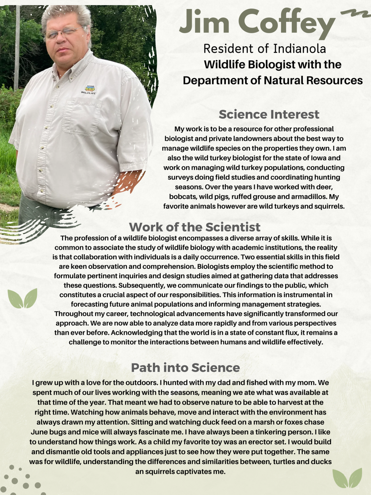 ICSD’s Scientist Spotlight takes wild turn as Coffey, a local DNR ...