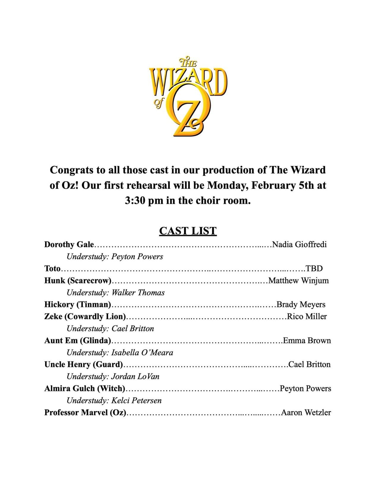 Supersized – and at times flying – IHS cast to present ‘The Wizard of ...