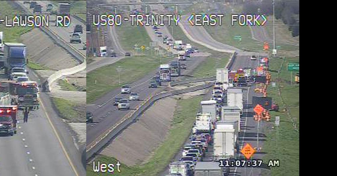 Crash near Dallas-Kaufman Co. line causing major delays on westbound U ...
