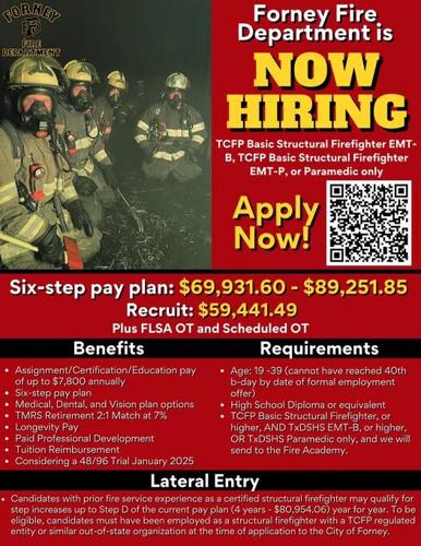 Got what it takes? Make up to 90k for the Forney Fire Department ...