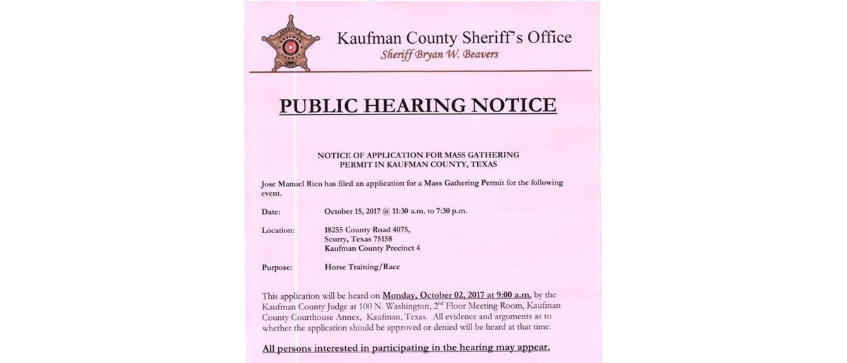 Mass gathering permit sought for horse training, racing in Scurry ...