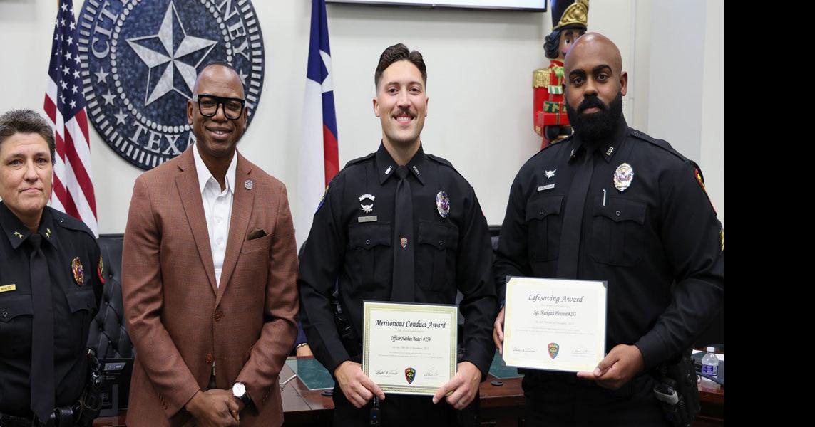 Forney police officers honored with meritorious service, lifesaving ...
