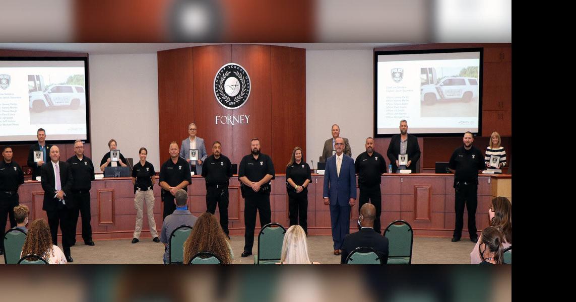 Forney ISD swears in police chief, 8 police officers for newly formed ...