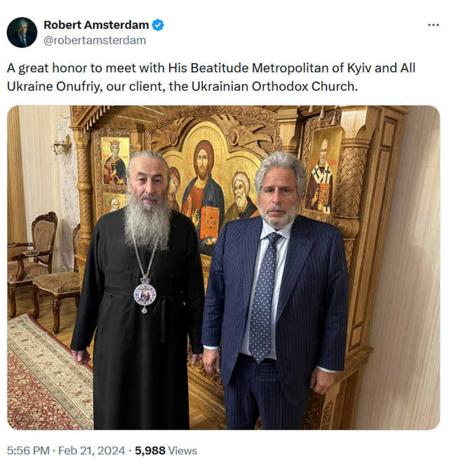 Bob Amsterdam: Defender of religious freedom in Ukraine and globally ...