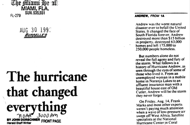 Florida Officials Reflect on Hurricane Andrew’s Impact on its 30-Year ...