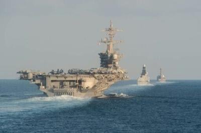 The USS Abraham Lincoln aircraft carrier has now entered waters of the ...