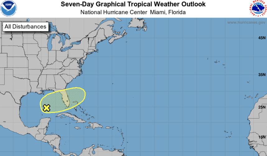 Disturbance in Gulf to bring heavy rainfall, gusty winds to South ...
