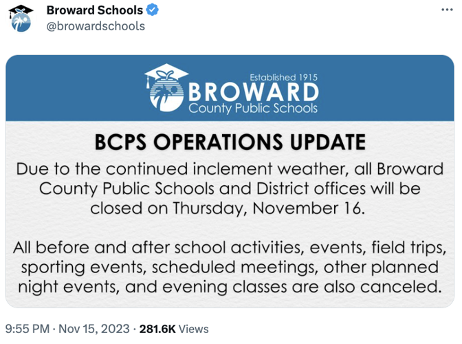 Miami-Dade schools remain open, Broward schools closed | Miami ...