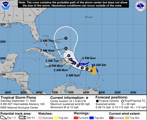 Fiona to become a hurricane plus two systems now in the tropics | News ...