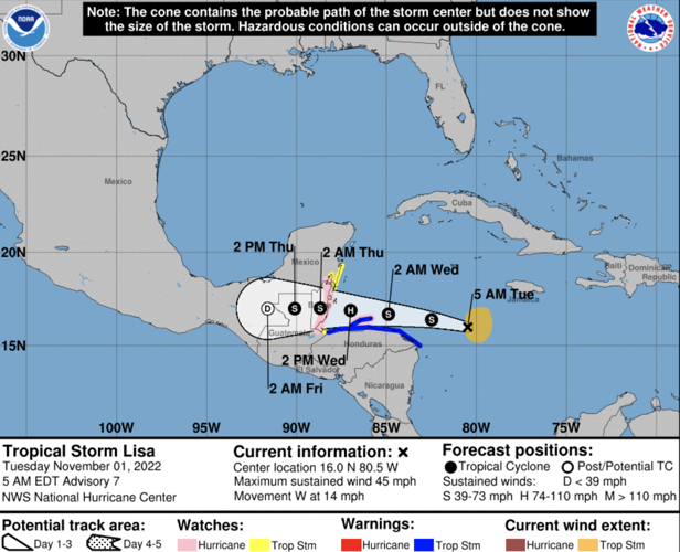 TS Lisa to strengthen into a hurricane as second system could become TS ...