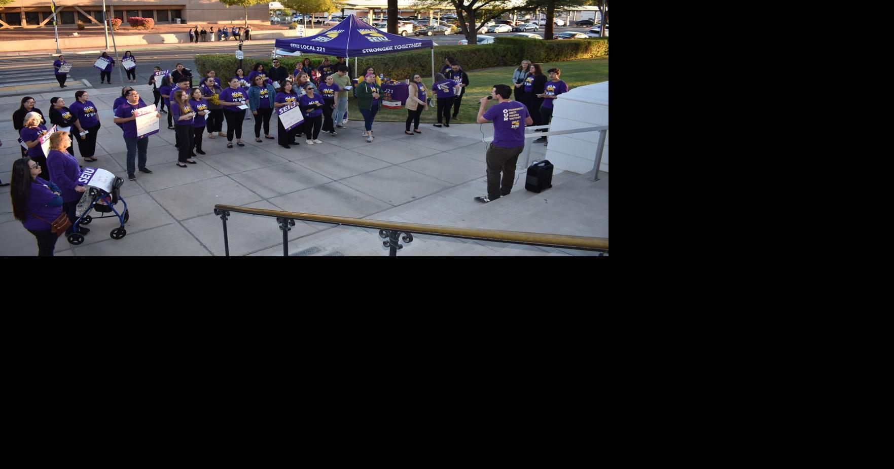 Imperial County Court workers rally for fair contract, living wages ...