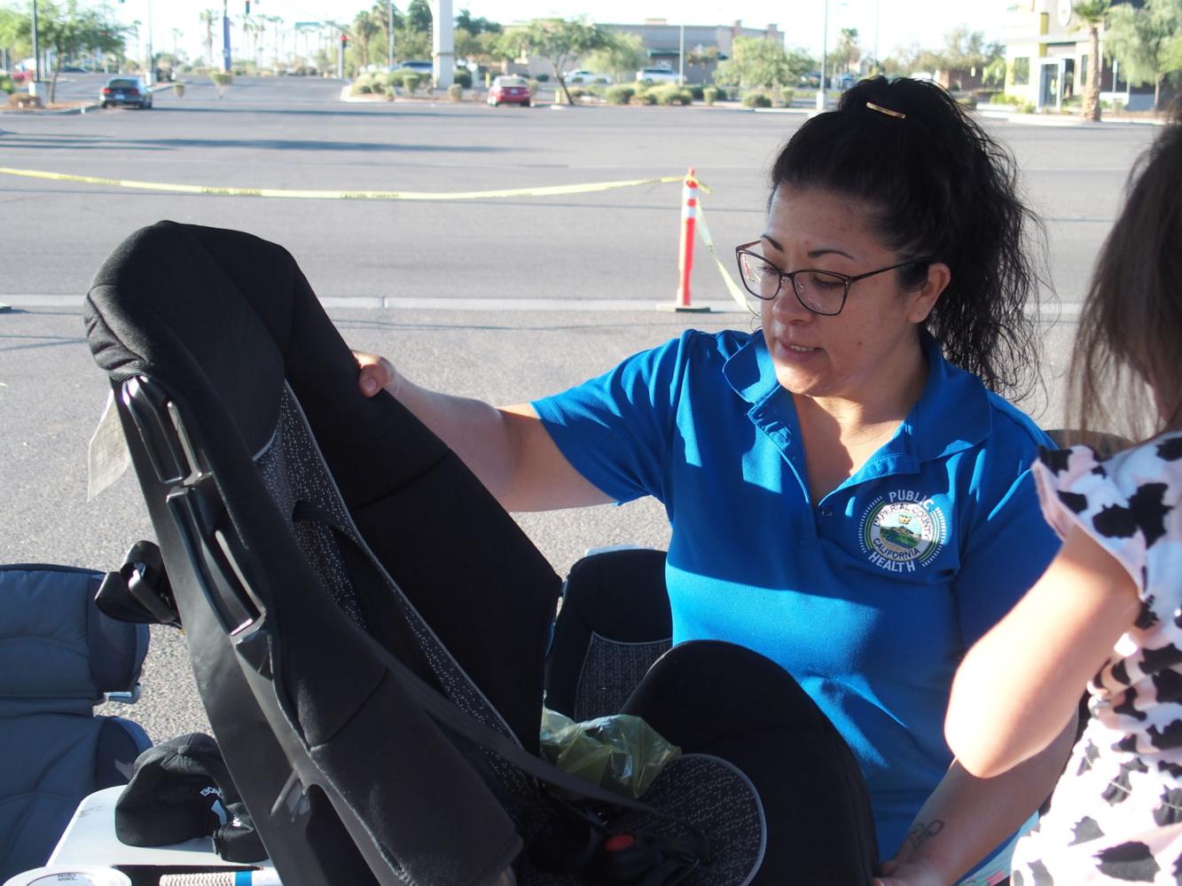 Health department and CHP stage car seat event | Featured ...