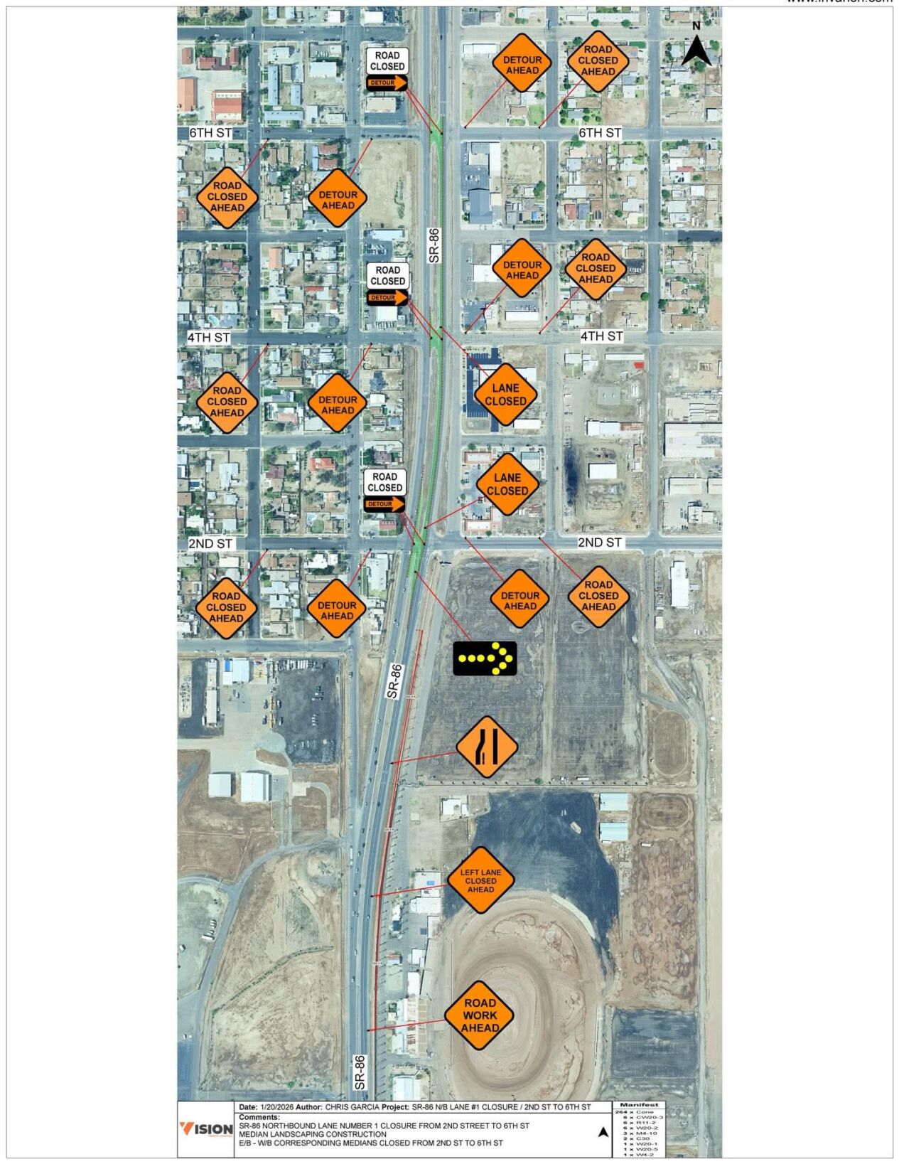 Landscaping construction begins on Highway 86 beautification project ...