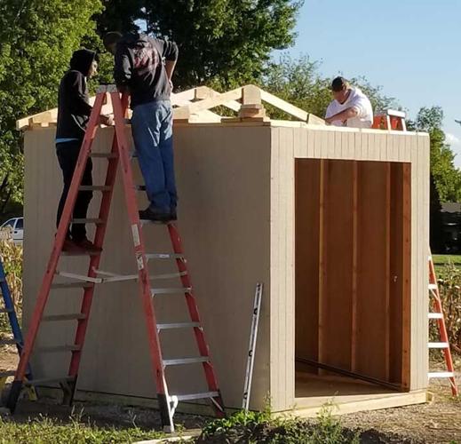 Students build shed for Ascension Calumet Hospital’s Community Garden ...