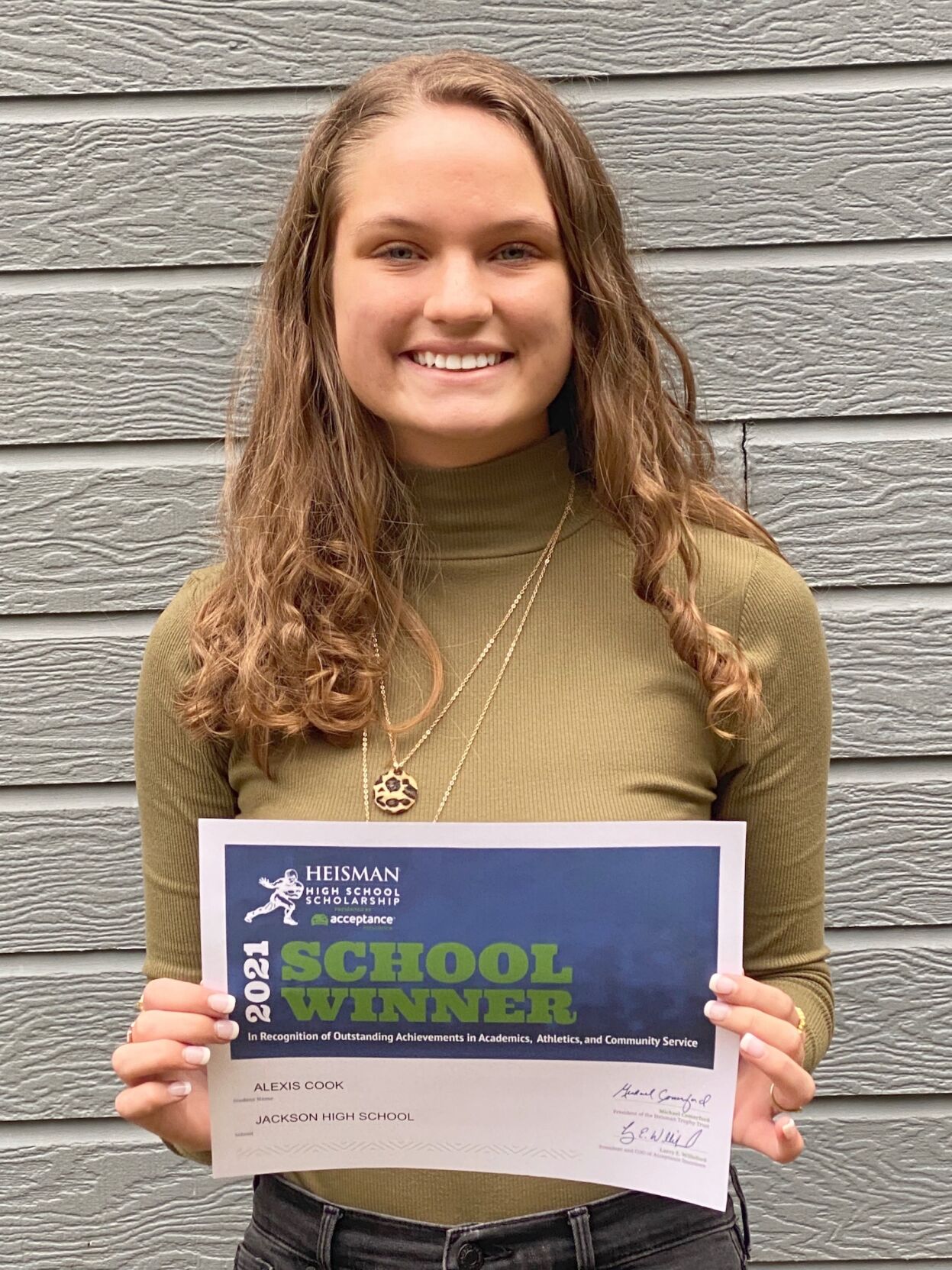 Alexis Cook of Jackson High named Heisman High School Scholarship ...