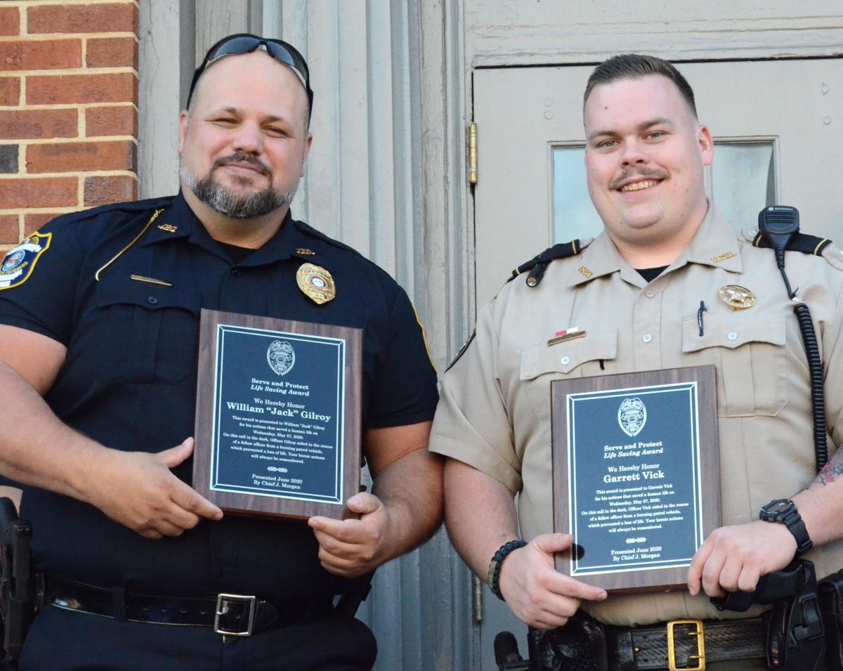 Officer William "Jack" Gilroy and Deputy Garrett Vick honored by ...