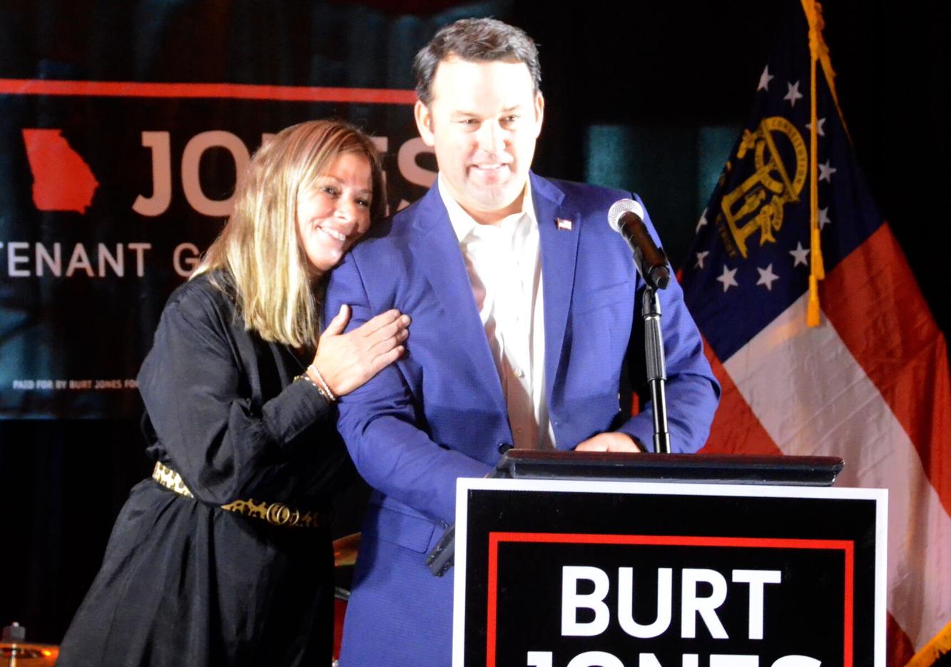 Burt Jones kicks off campaign for lieutenant governor before a cheering ...