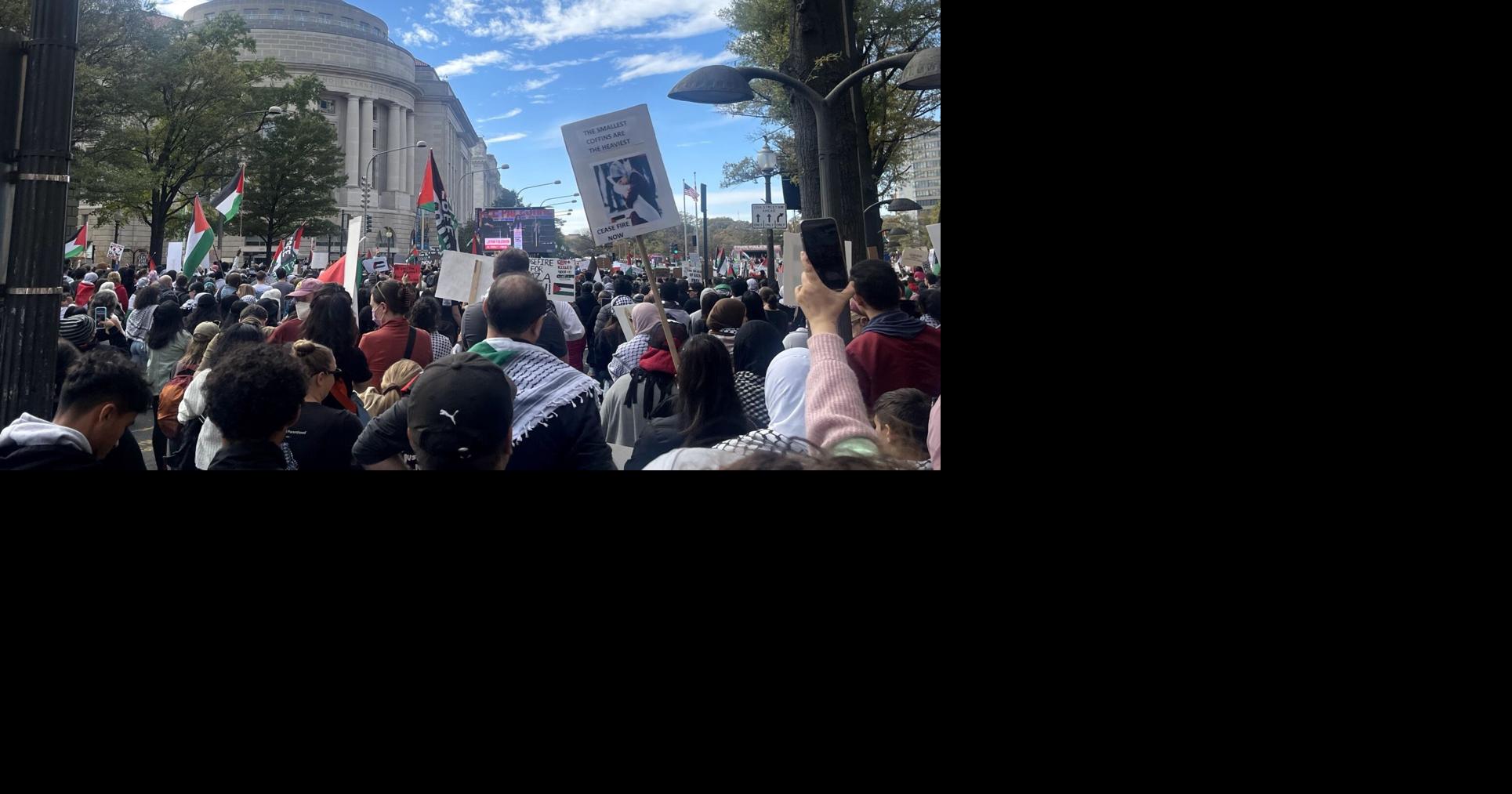 Thousands at Washington pro-Palestinian protest, with some chanting ...