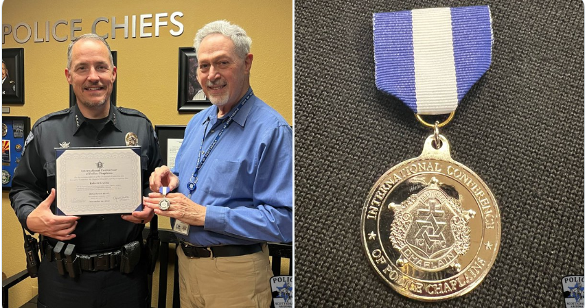 Jewish police chaplain receives certification award | Community ...