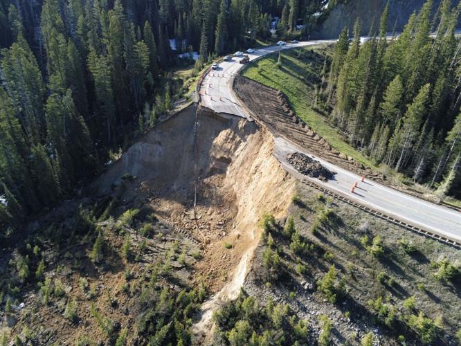 Motorcyclist hit Teton Pass crack before hillside collapsed | The Hole ...