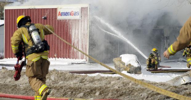 AmeriGas fire diminishing, danger continues | News | jhnewsandguide.com