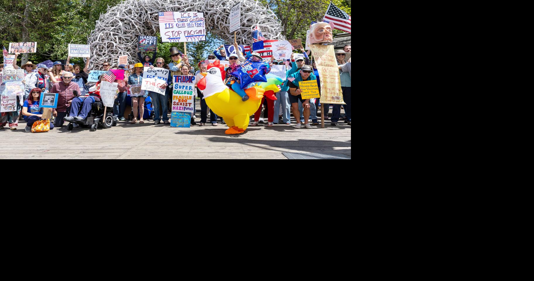 Town Square Flag Day Protest | Stand Alone | jhnewsandguide.com