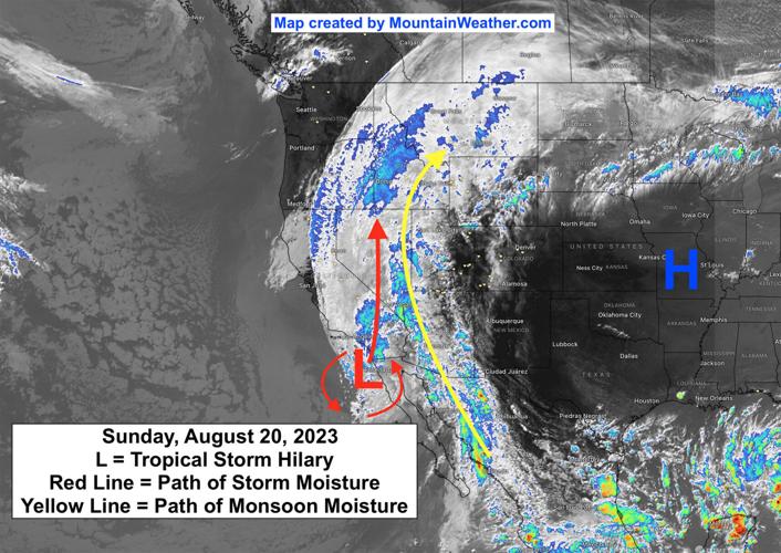 August brings the monsoon, and also a tropical storm | Mountain Weather ...