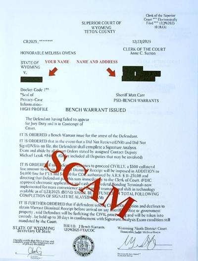 Jackson scammers issuing phony bench warrants | Cops & Courts ...