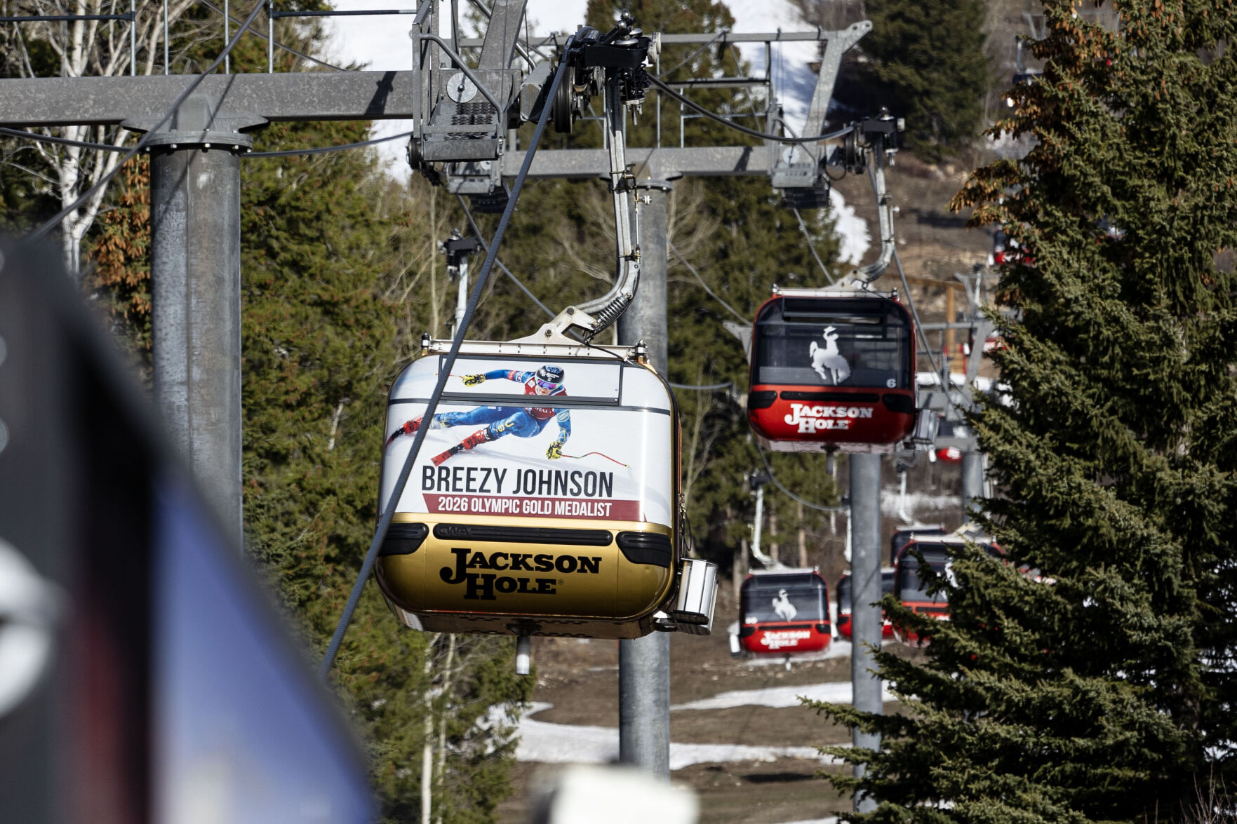 Breezy honored with golden No. 1 gondola | Olympics | jhnewsandguide.com