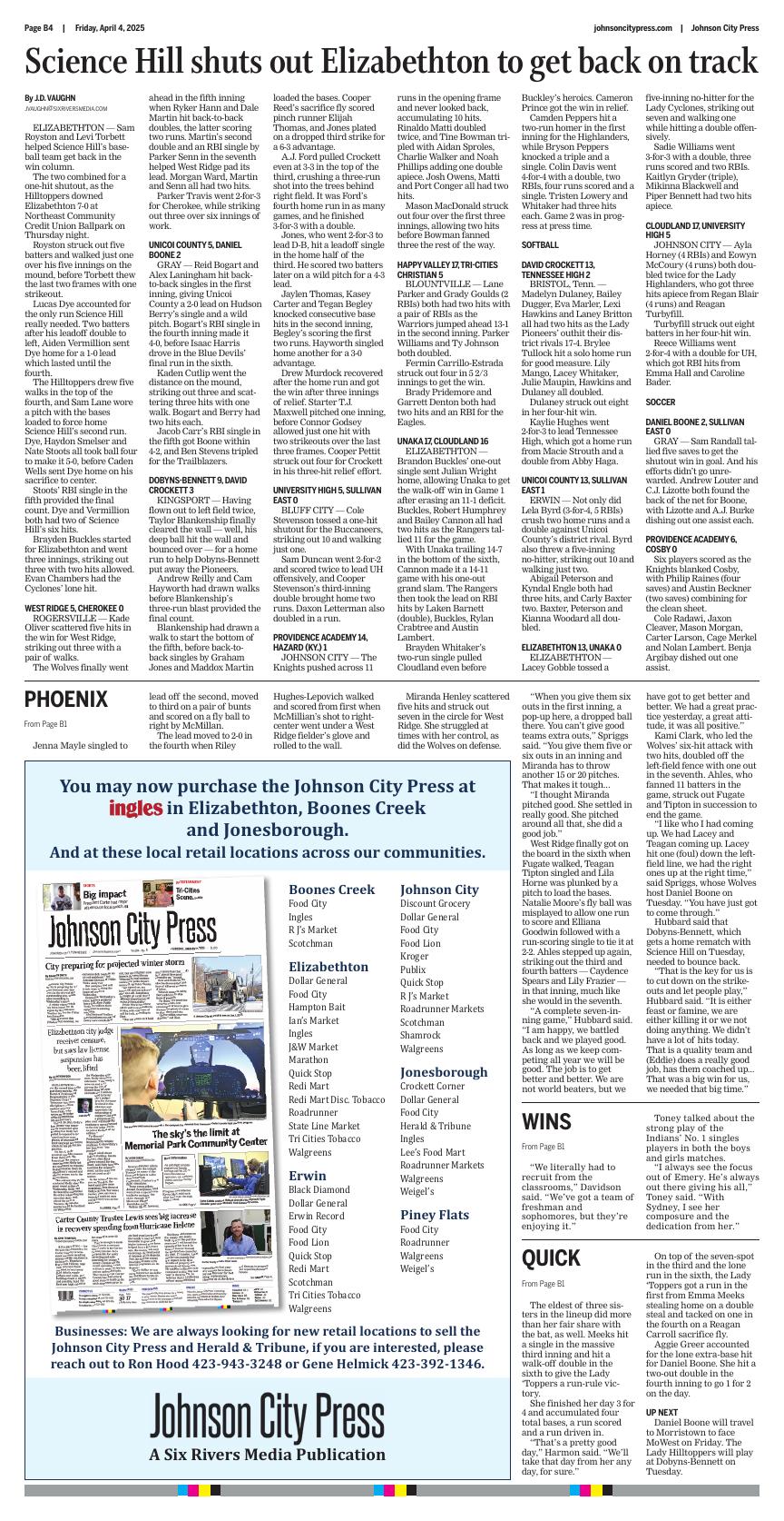 Page B4 | e-Paper | johnsoncitypress.com