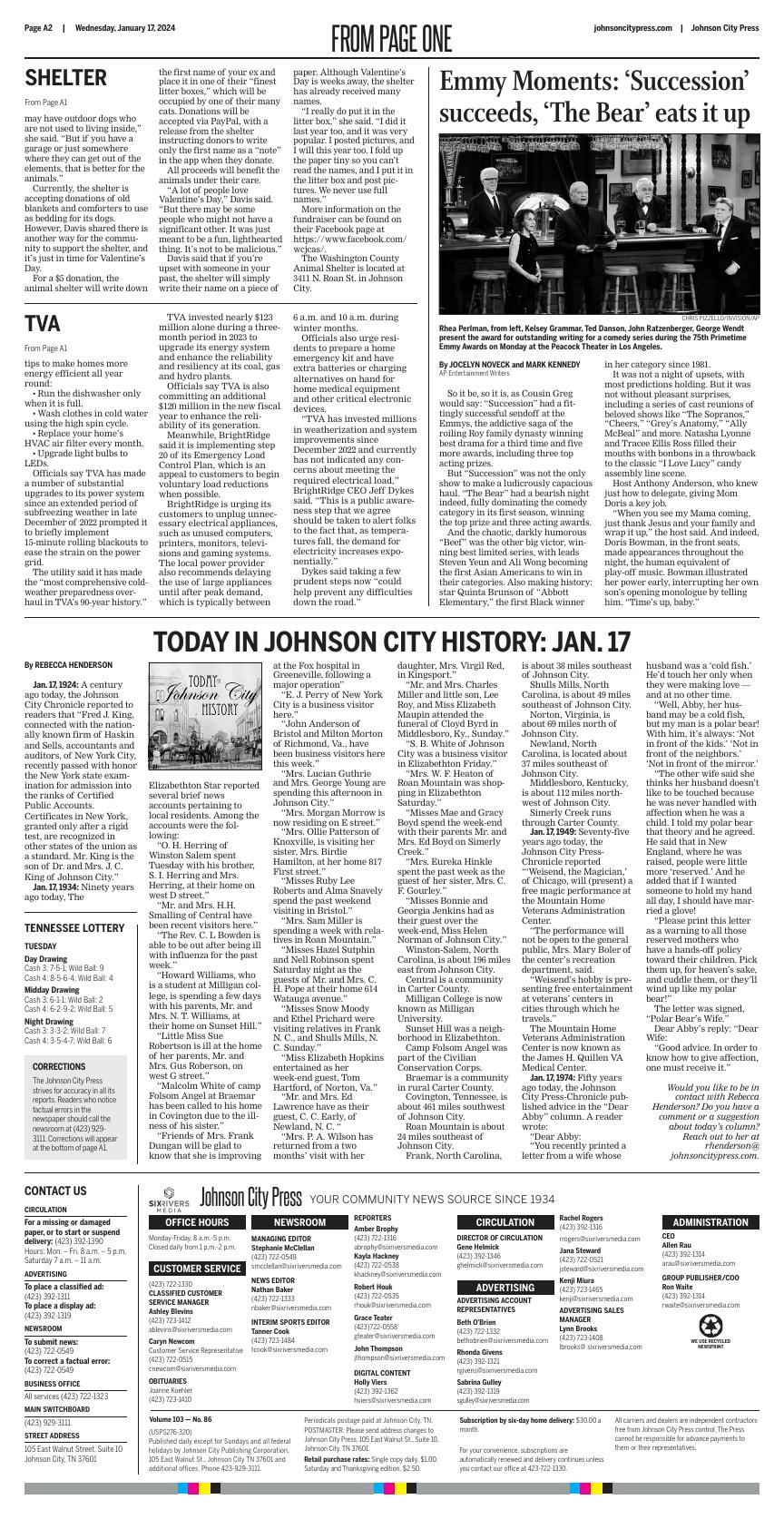Page A2 | e-Paper | johnsoncitypress.com