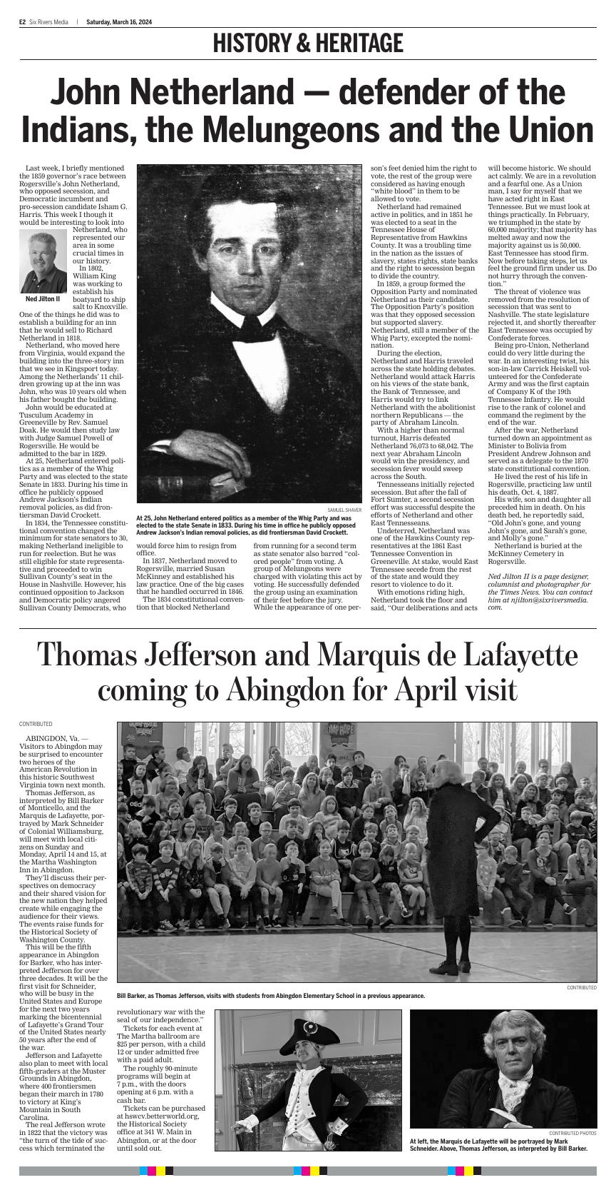 Page E2 | e-Paper | johnsoncitypress.com