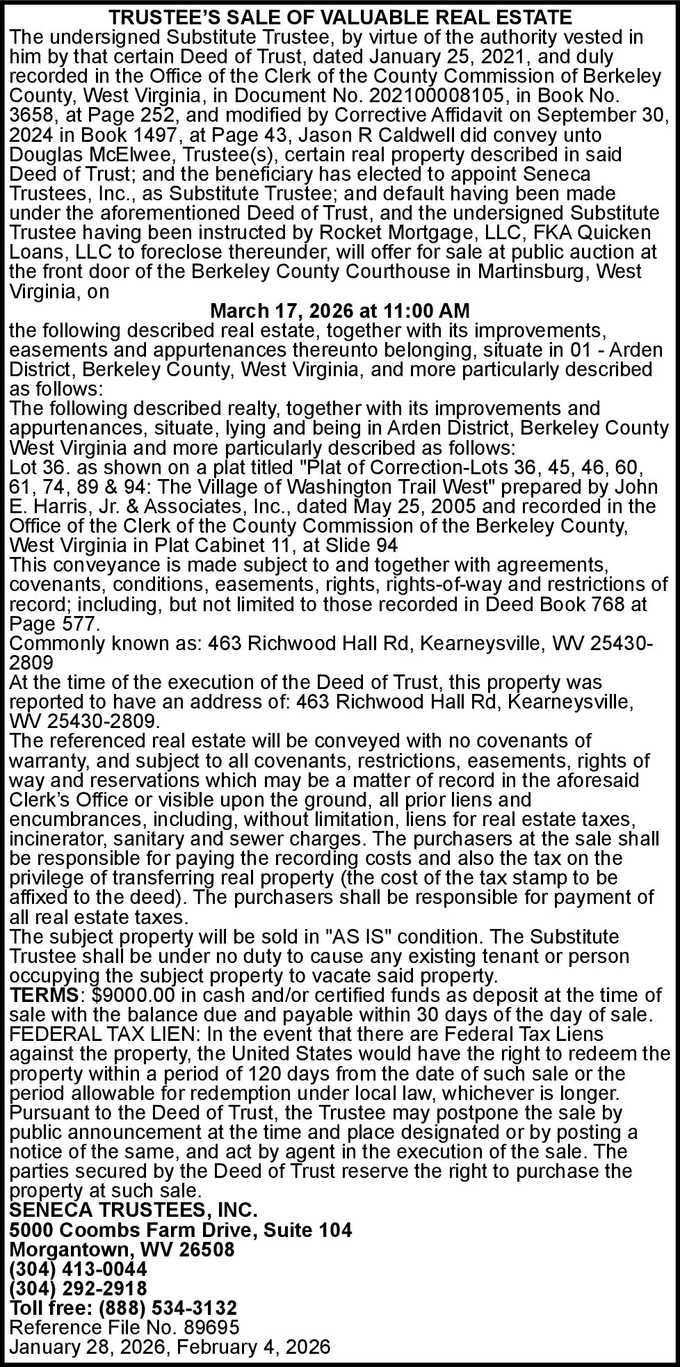 Notices & Legals | Notices | journal-news.net