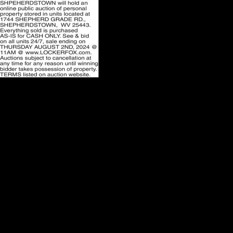 August 2nd Auction Ad | Notices | journal-news.net