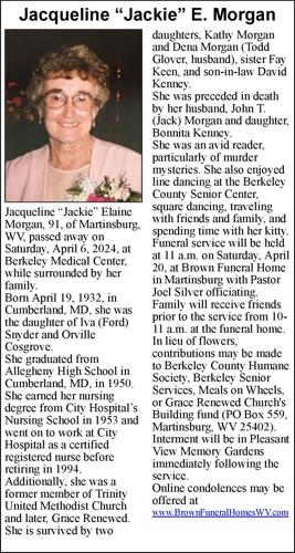 Jacqueline “Jackie” E. Morgan | Obituaries | journal-news.net