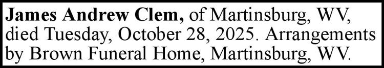 James Andrew Clem | Obituaries | journal-news.net