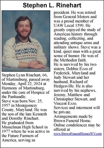 Stephen L. Rinehart | Obituaries | journal-news.net