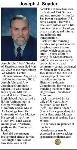 Joseph J. Snyder | Obituaries | journal-news.net