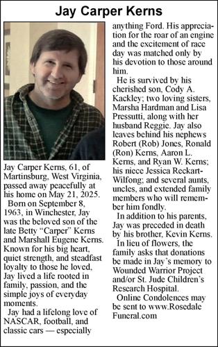 Jay Carper Kerns | Obituaries | journal-news.net