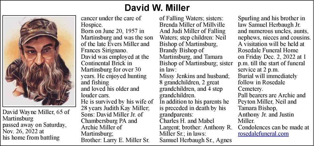 David W. Miller | Obituaries | journal-news.net